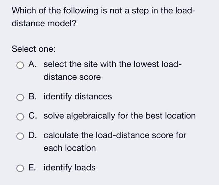 Solved Which of the following is not a step in the load- | Chegg.com