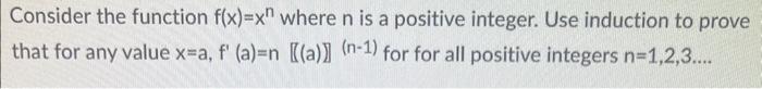 Solved Consider the function f(x)=xn where n is a positive | Chegg.com