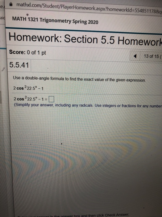 Solved e .mathxl.com/Student/Player | Chegg.com