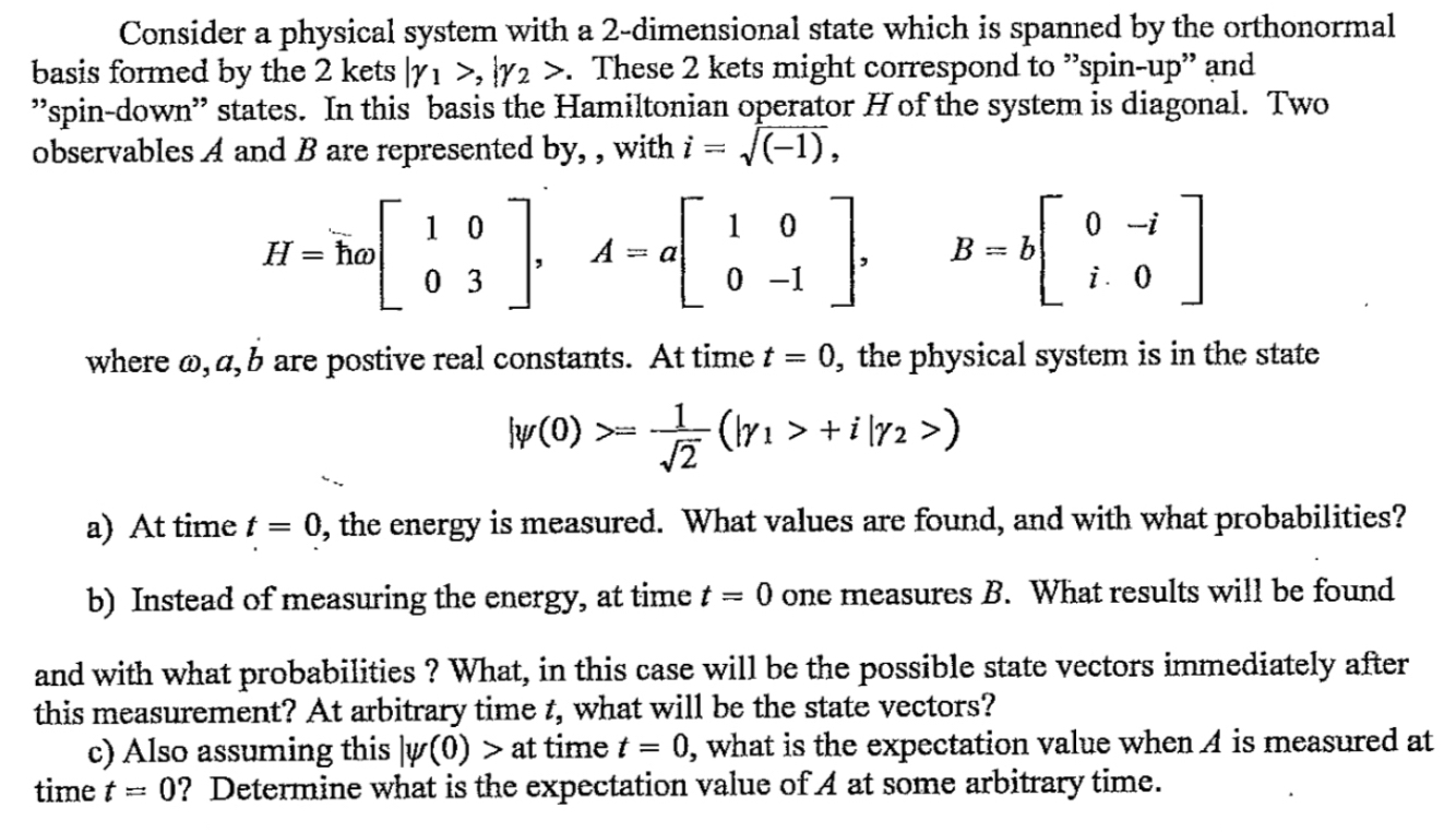 Problem 3 ﻿Two non-interacting fermions are put in a | Chegg.com