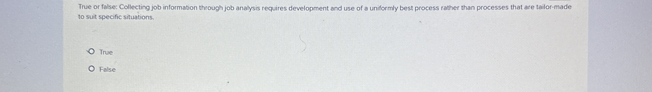 Solved True or false: Collecting job information through job | Chegg.com