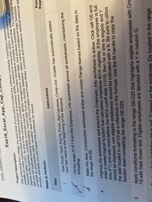 Solved Graderin Exp19_Excel_App_ca Project Description: | Chegg.com