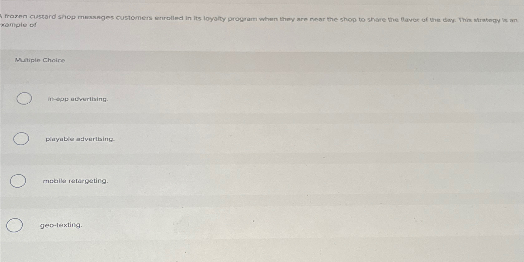 Solved frozen custard shop messages customers enrolled in | Chegg.com