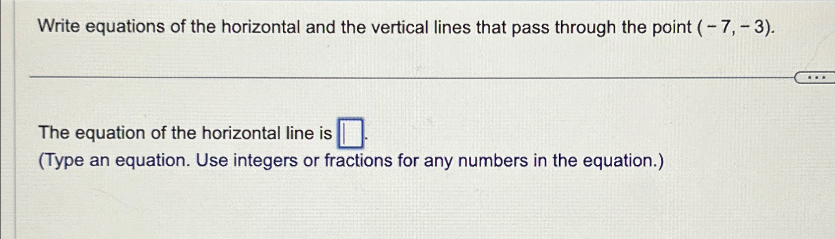 Solved Write equations of the horizontal and the vertical | Chegg.com
