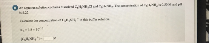 Solved a An aqueous solution contains dissolved C HENH,Cl | Chegg.com