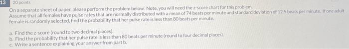 Solved 20 points Onia separate sheet of paper, please | Chegg.com