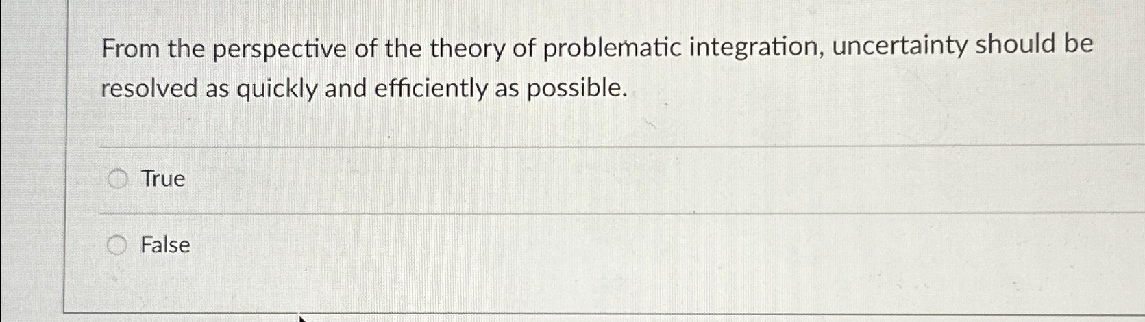 Solved From the perspective of the theory of problematic | Chegg.com