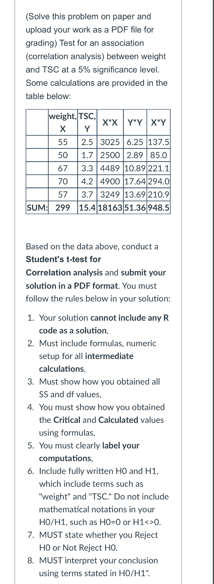 Solved (Solve this problem on paper and upload your work as | Chegg.com