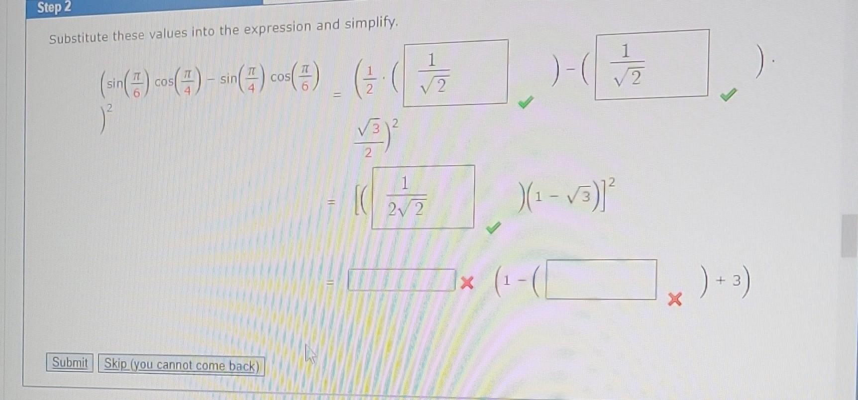 Solved Substitute these values into the expression and | Chegg.com