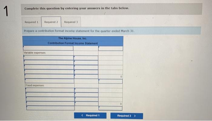 Solved Exercise 1-15 (Algo) Traditional and Contribution | Chegg.com