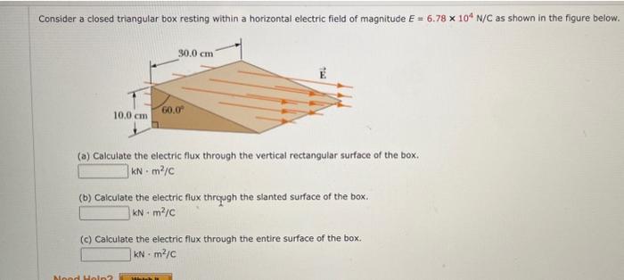 Solved onsider a closed triangular box resting within a | Chegg.com