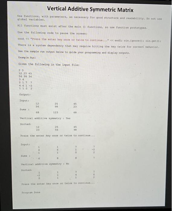 Solved Vertical Additive Symmetric Matrix Matrixes A Matrix