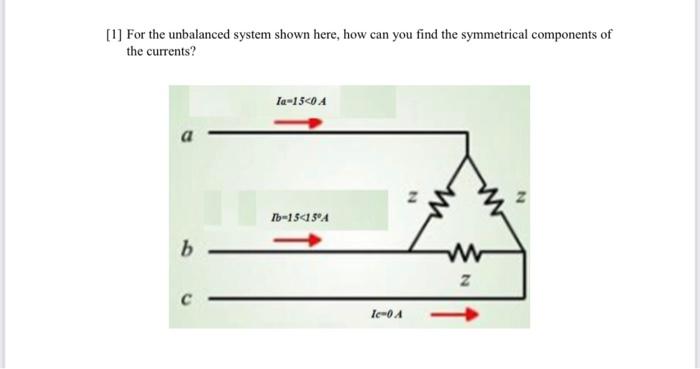Solved [1] For the unbalanced system shown here, how can you | Chegg.com