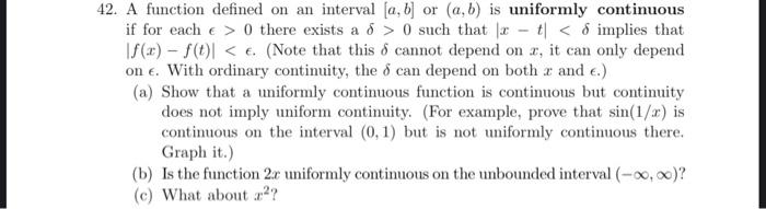 Solved 2. A function defined on an interval [a,b] or (a,b) | Chegg.com