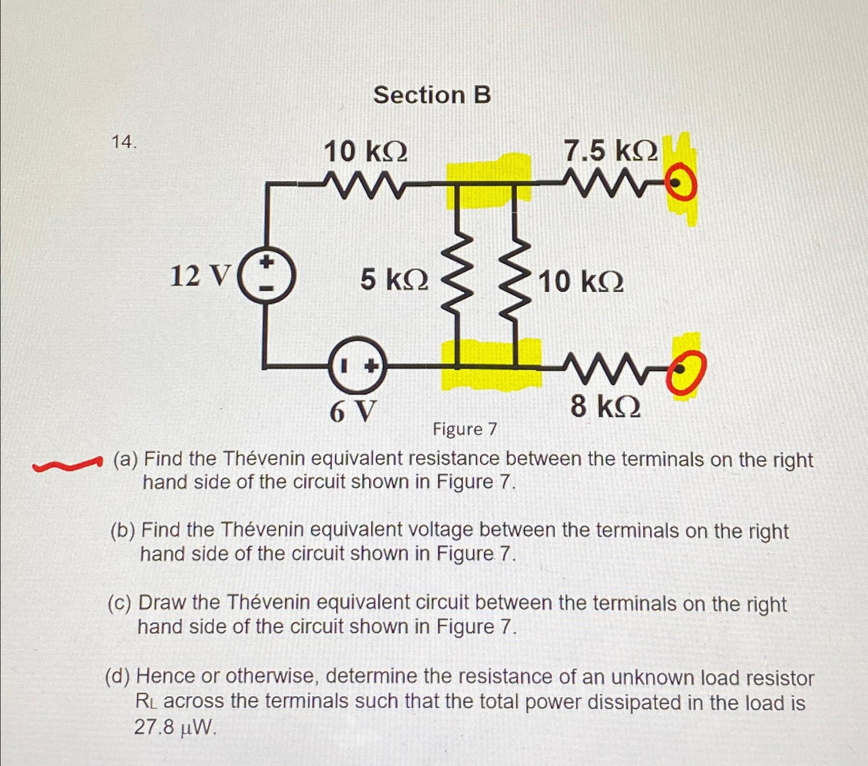 Solved Figure 7(a) ﻿Find the Thévenin equivalent resistance | Chegg.com