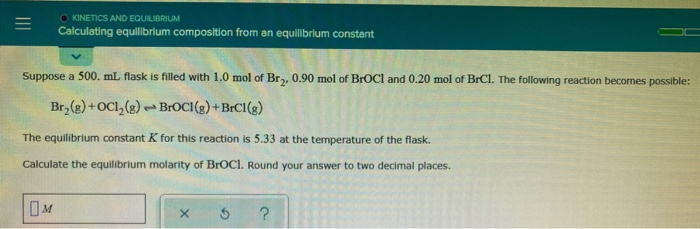 Solved O KINETICS AND EQUILIBRIUM Calculating equilibrium | Chegg.com