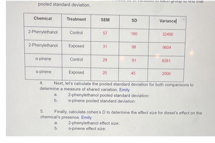 pooled standard deviation. 4. Next, let's calculate | Chegg.com