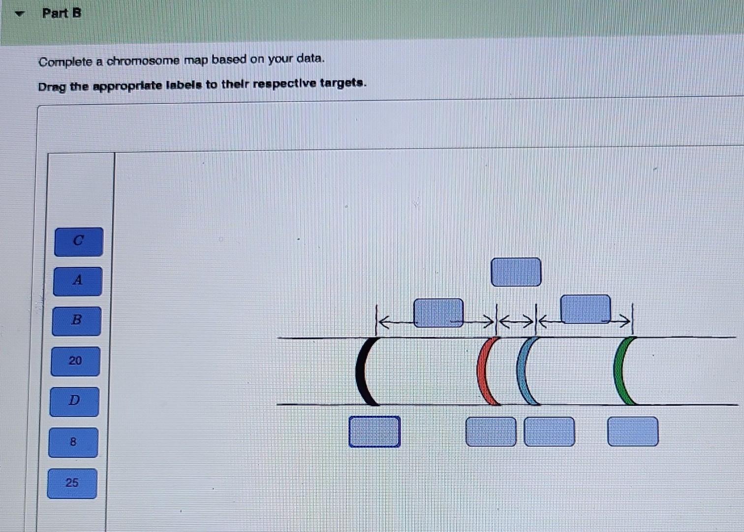 Solved Complete a chromosome map based on your | Chegg.com