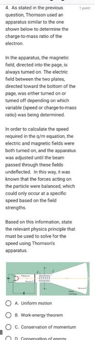 Solved 4. As stated in the previous Tpoint question, Thomson | Chegg.com