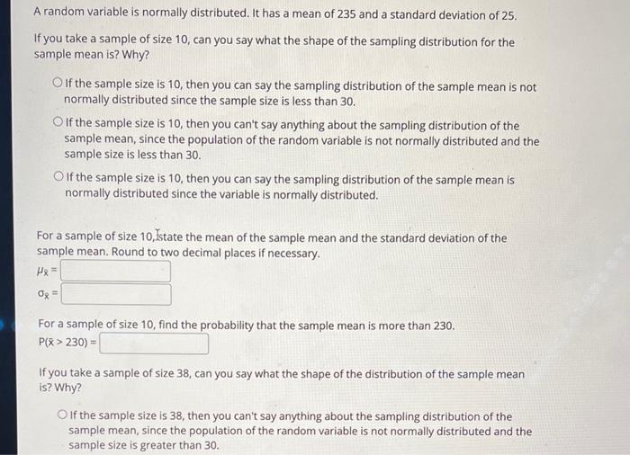 Solved A random variable is normally distributed. it has a | Chegg.com