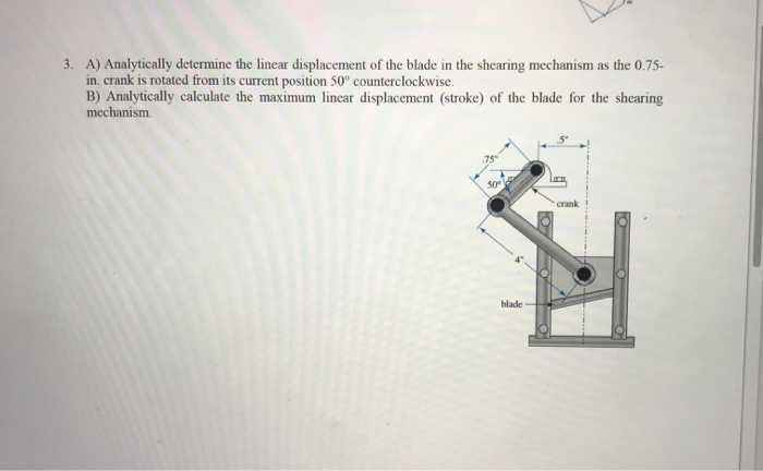 Solved 3. A) Analytically determine the linear displacement | Chegg.com