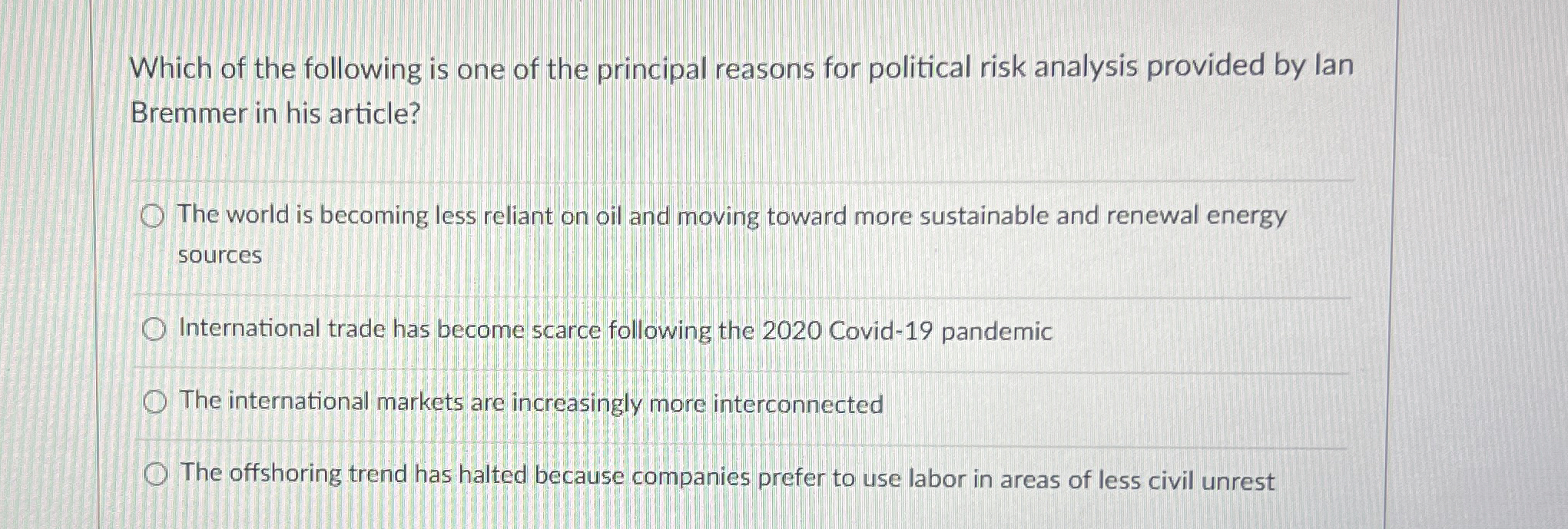 Solved Which of the following is one of the principal | Chegg.com