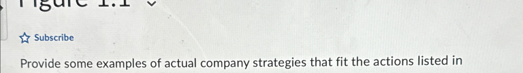 Solved Provide some examples of actual company strategies | Chegg.com