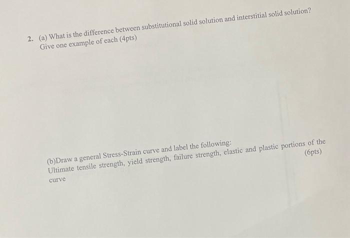 Solved 2. (a) What is the difference between substitutional | Chegg.com