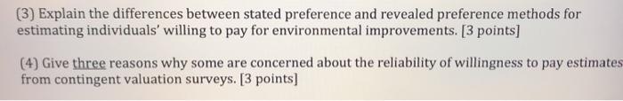 Solved (3) Explain the differences between stated preference | Chegg.com