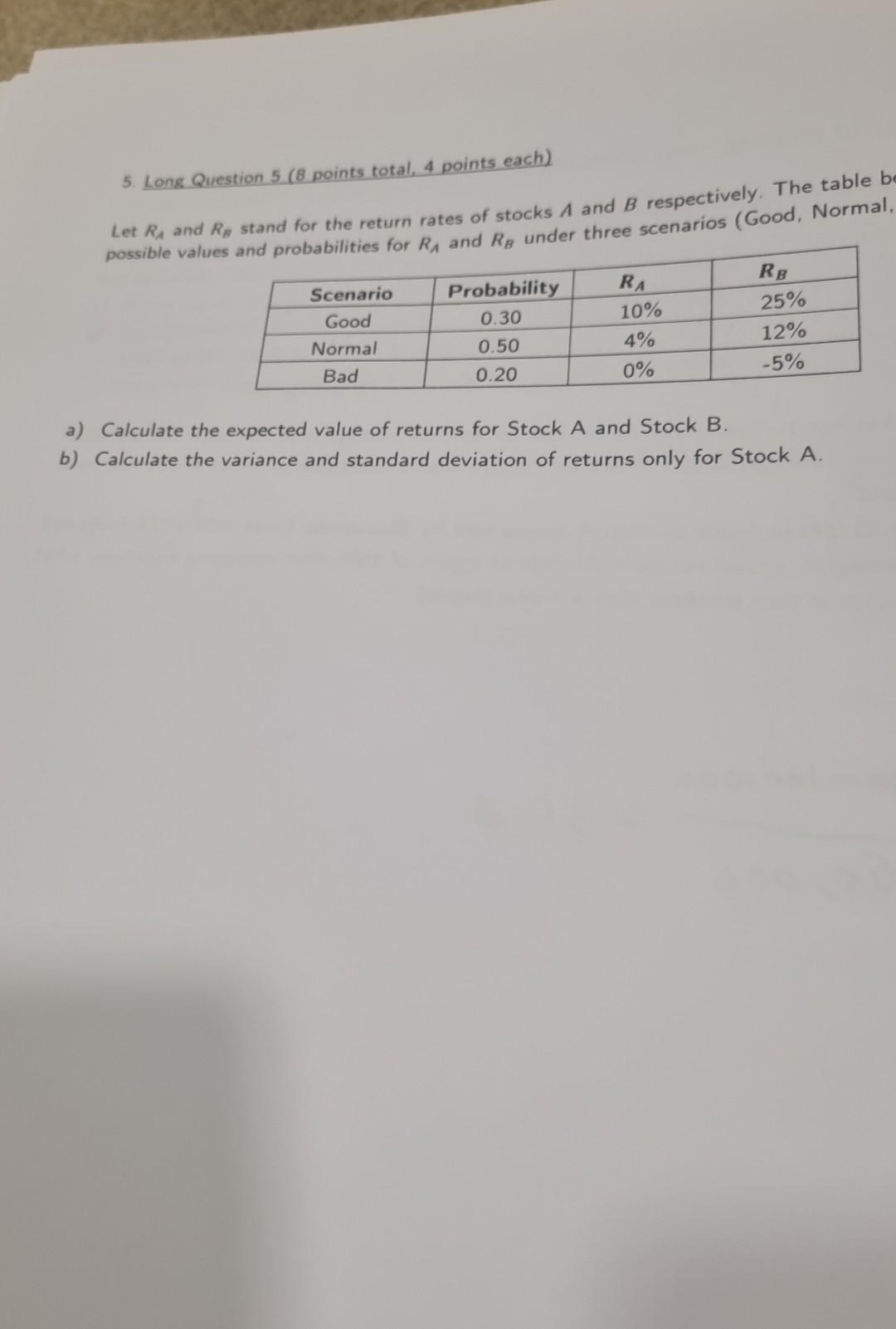 Solved 5. Long Question 5 ( 8 points total, 4 points each) | Chegg.com Solved 5. Long Question 5 ( 8 points total, 4 points each) | Chegg.com