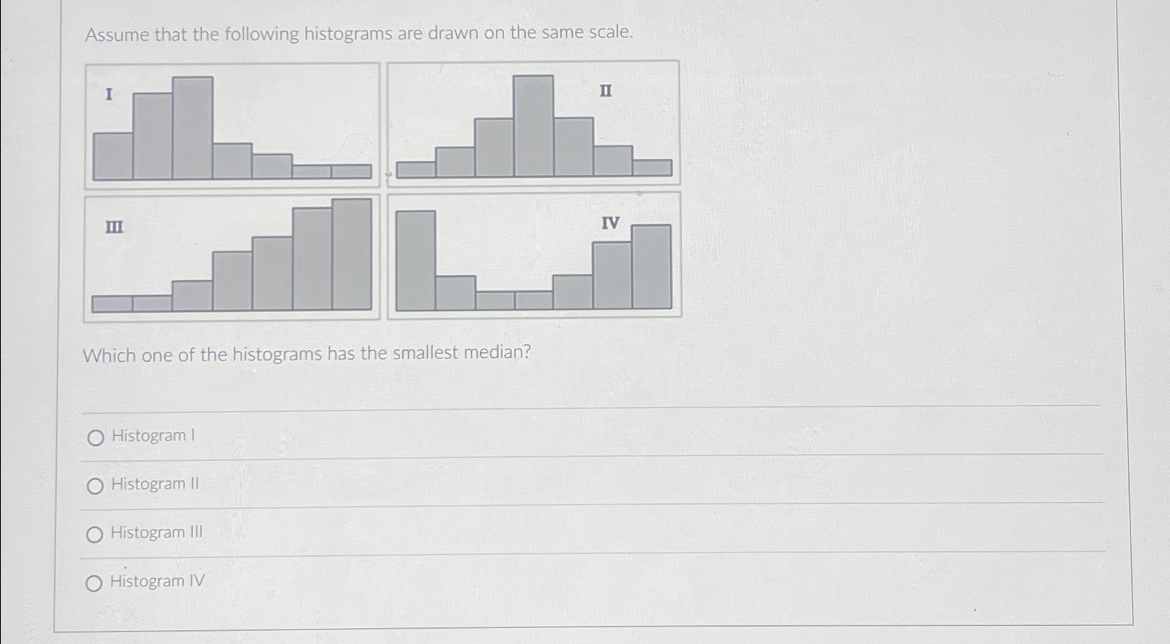 Solved Assume that the following histograms are drawn on the | Chegg.com Solved Assume that the following histograms are drawn on the | Chegg.com