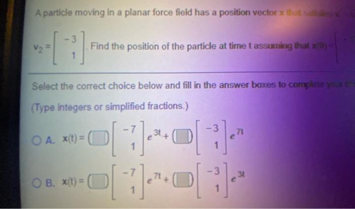 Solved A particle moving in a planar force field has a | Chegg.com