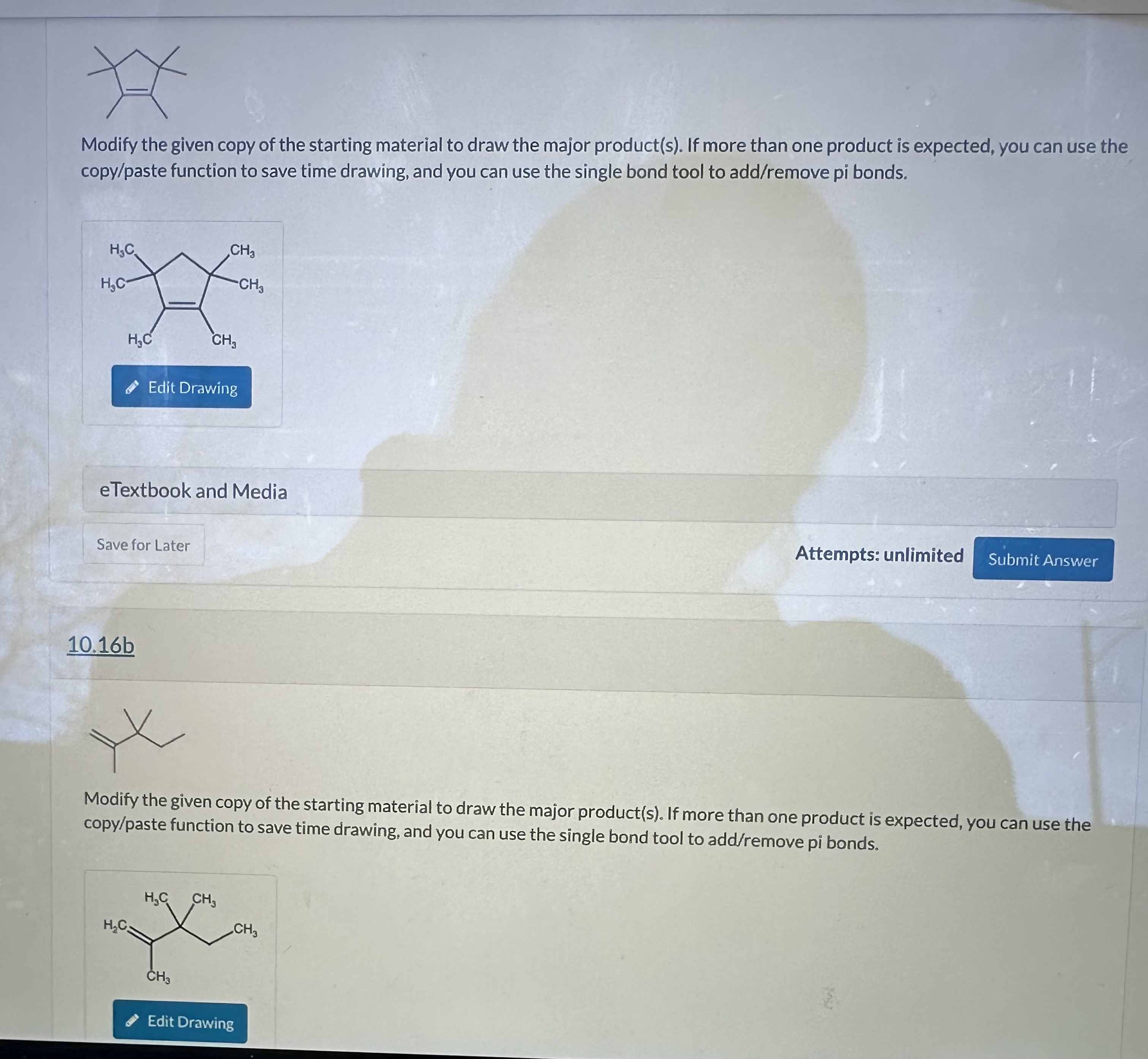Modify the given copy of the starting material to | Chegg.com
