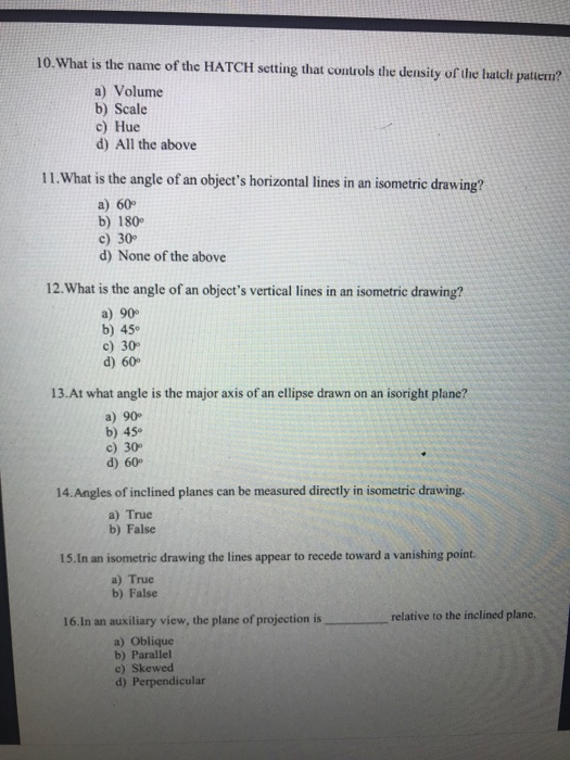 Solved 10. What is the name of the HATCH setting that | Chegg.com