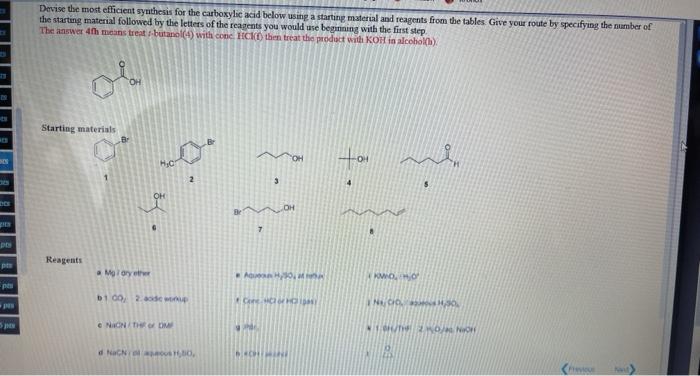 Solved Devise the most efficient synthesis for the | Chegg.com