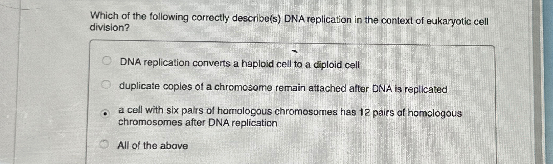 Solved Which of the following correctly describe(s) ﻿DNA | Chegg.com
