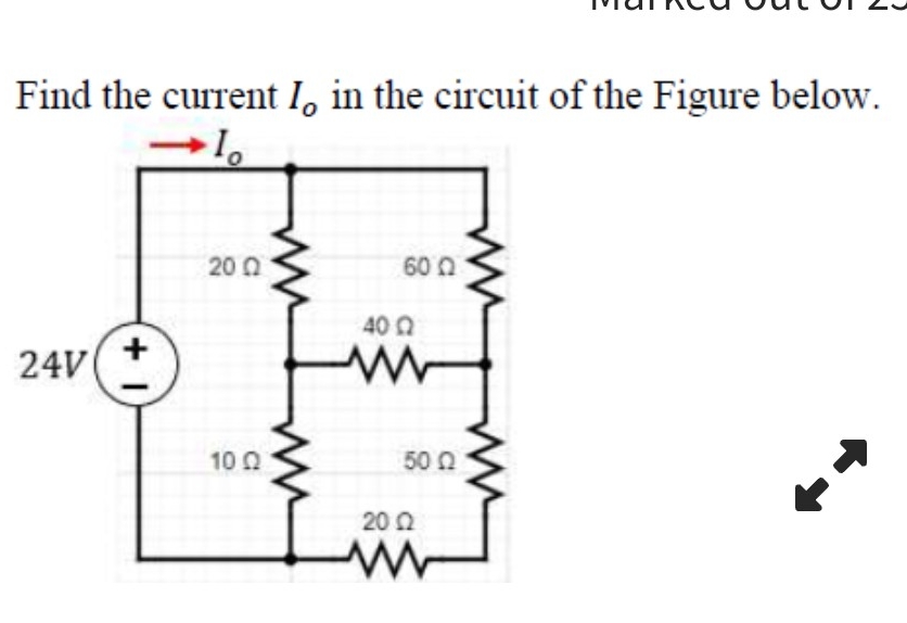 Solved Find the current Io ﻿in the circuit of the Figure | Chegg.com