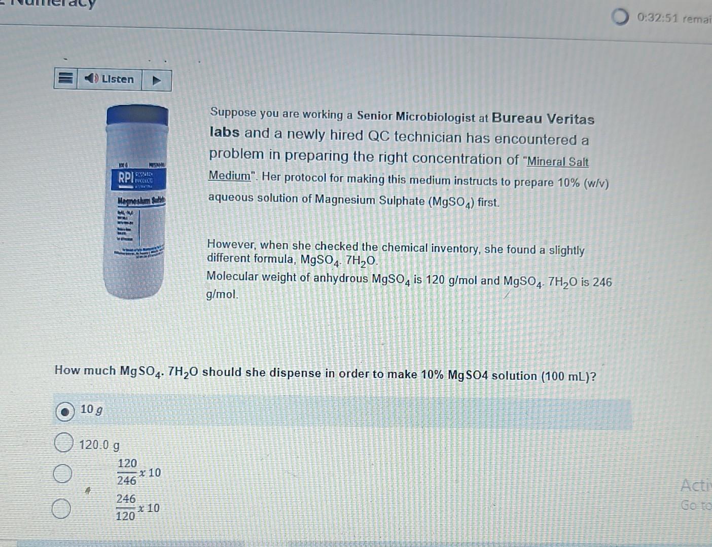 Solved Suppose you are working a Senior Microbiologist at | Chegg.com