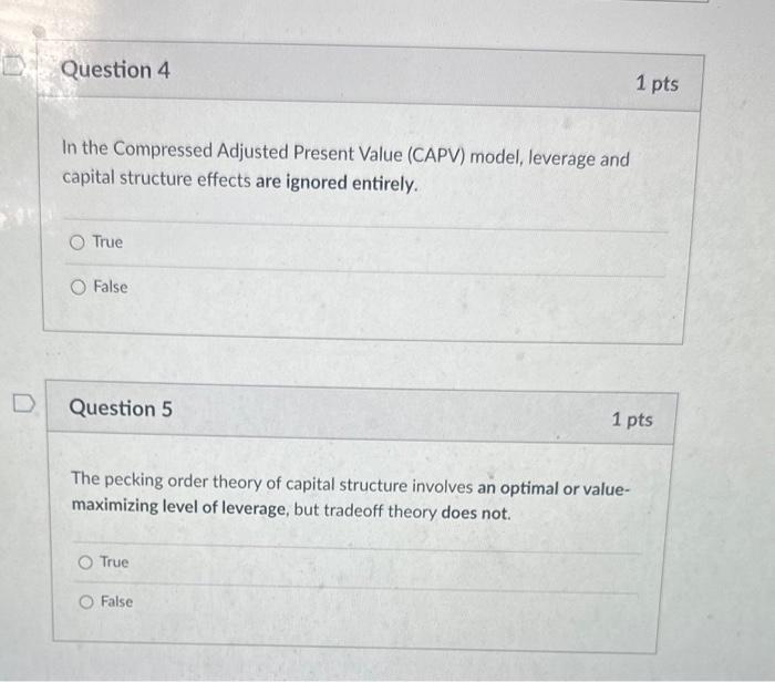 Solved True False Question 6 1pts The average acquisition | Chegg.com