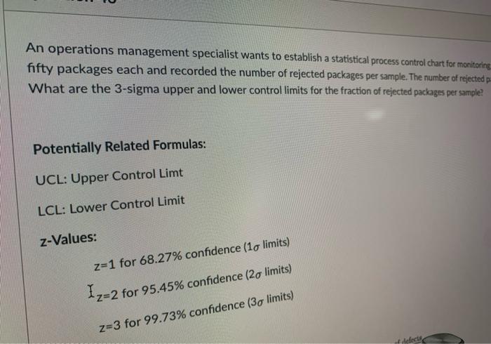 the number of rejected packages per sample were 11, | Chegg.com