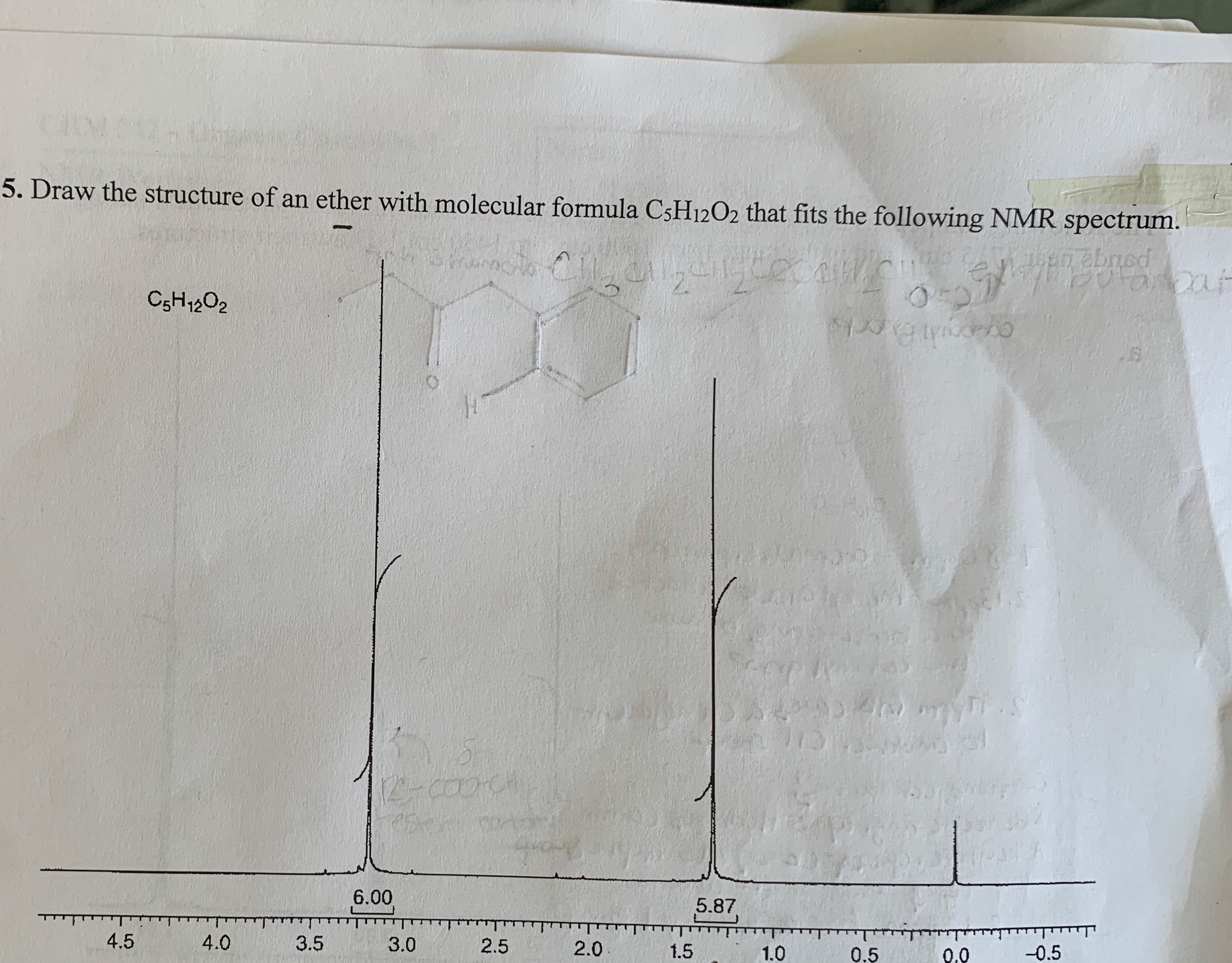 Solved Draw the structure of an ether with molecular formula | Chegg.com