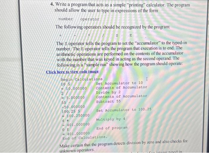 Solved 4. Write a program that acts as a simple "printing" | Chegg.com