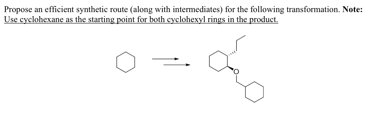 Solved Propose an efficient synthetic route (along with | Chegg.com