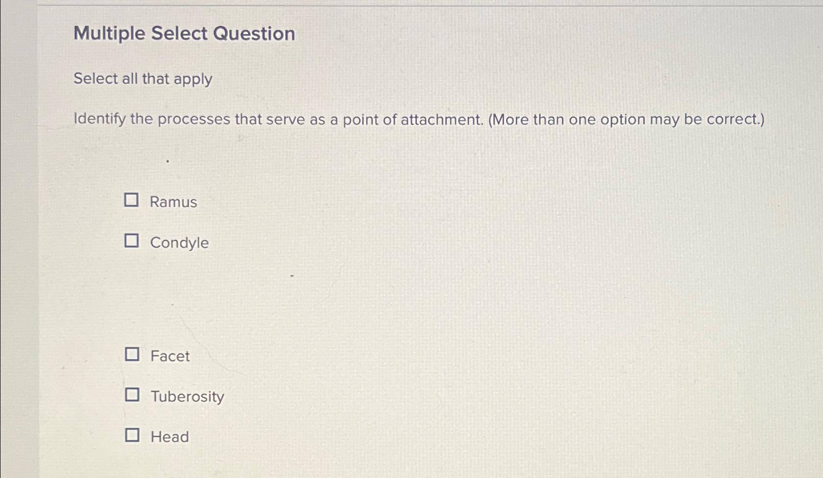 Solved Multiple Select Questionselect All That Applyidentify