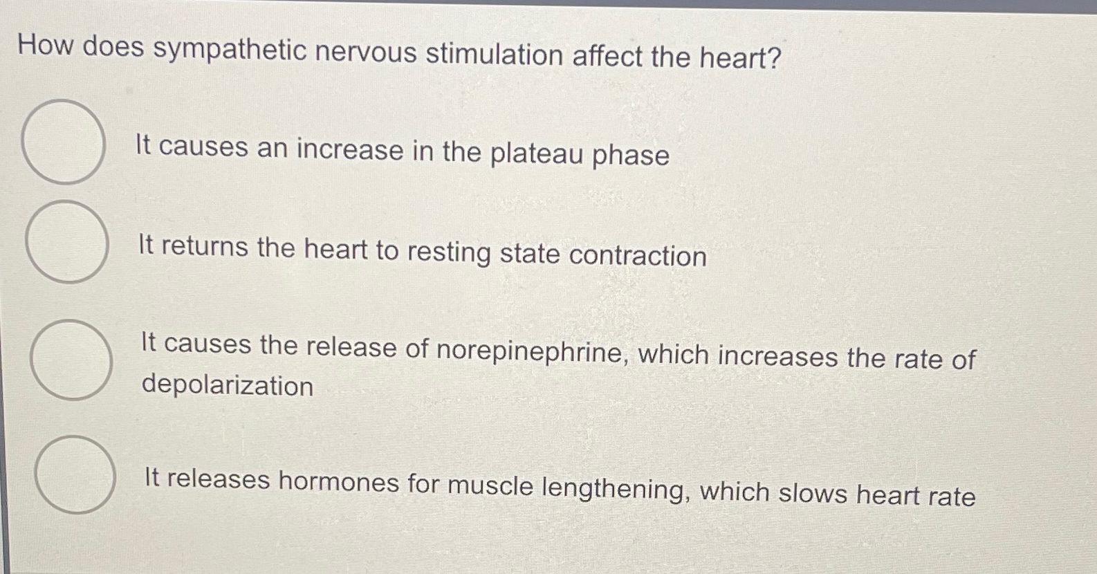 Solved How does sympathetic nervous stimulation affect the | Chegg.com