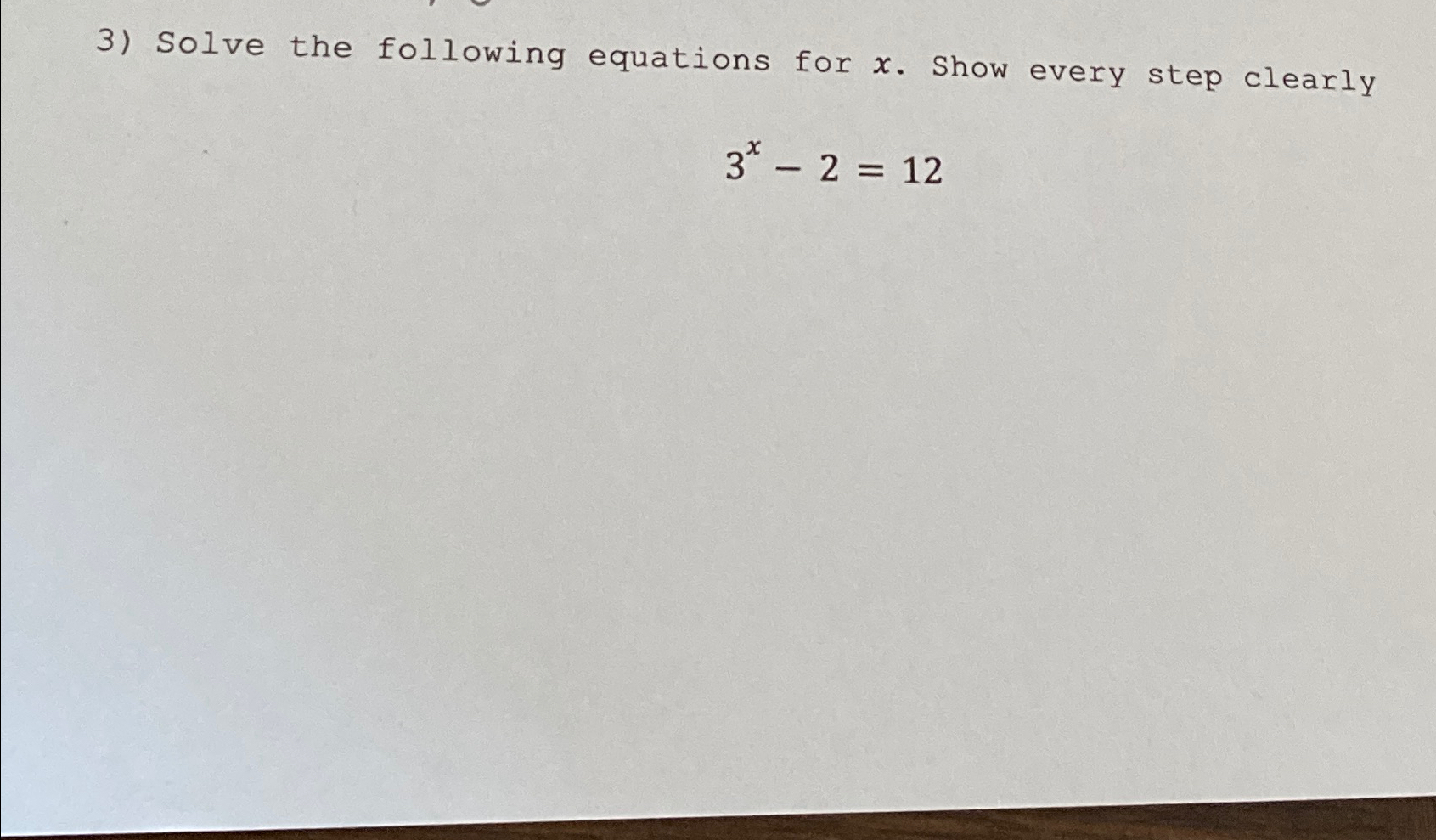 Solved Solve the following equations for x. ﻿Show every step | Chegg.com