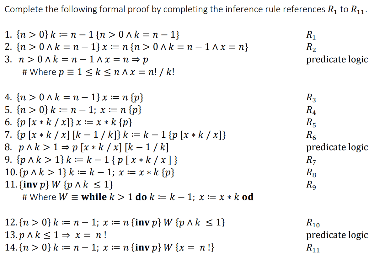 Solved (Hilbert) ﻿Complete the following formal proof by | Chegg.com