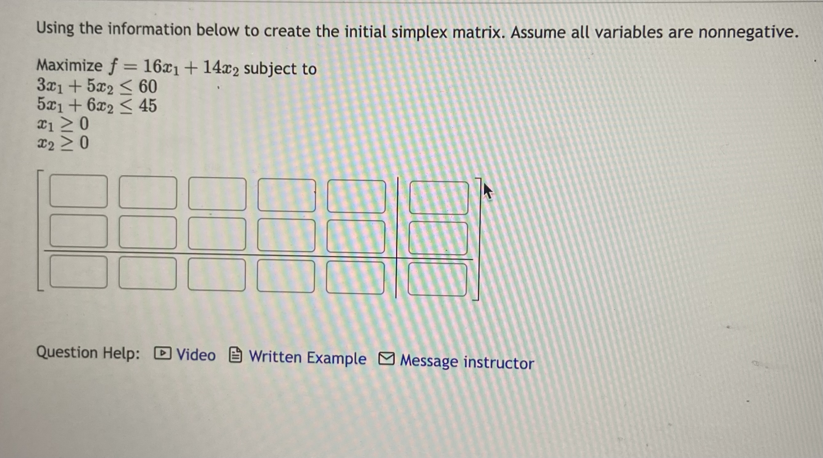 Solved ∞∩linear programming 11Using the information below to | Chegg.com