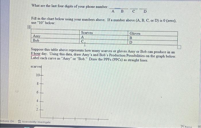 Fill in the chart below using your numbers above. If | Chegg.com