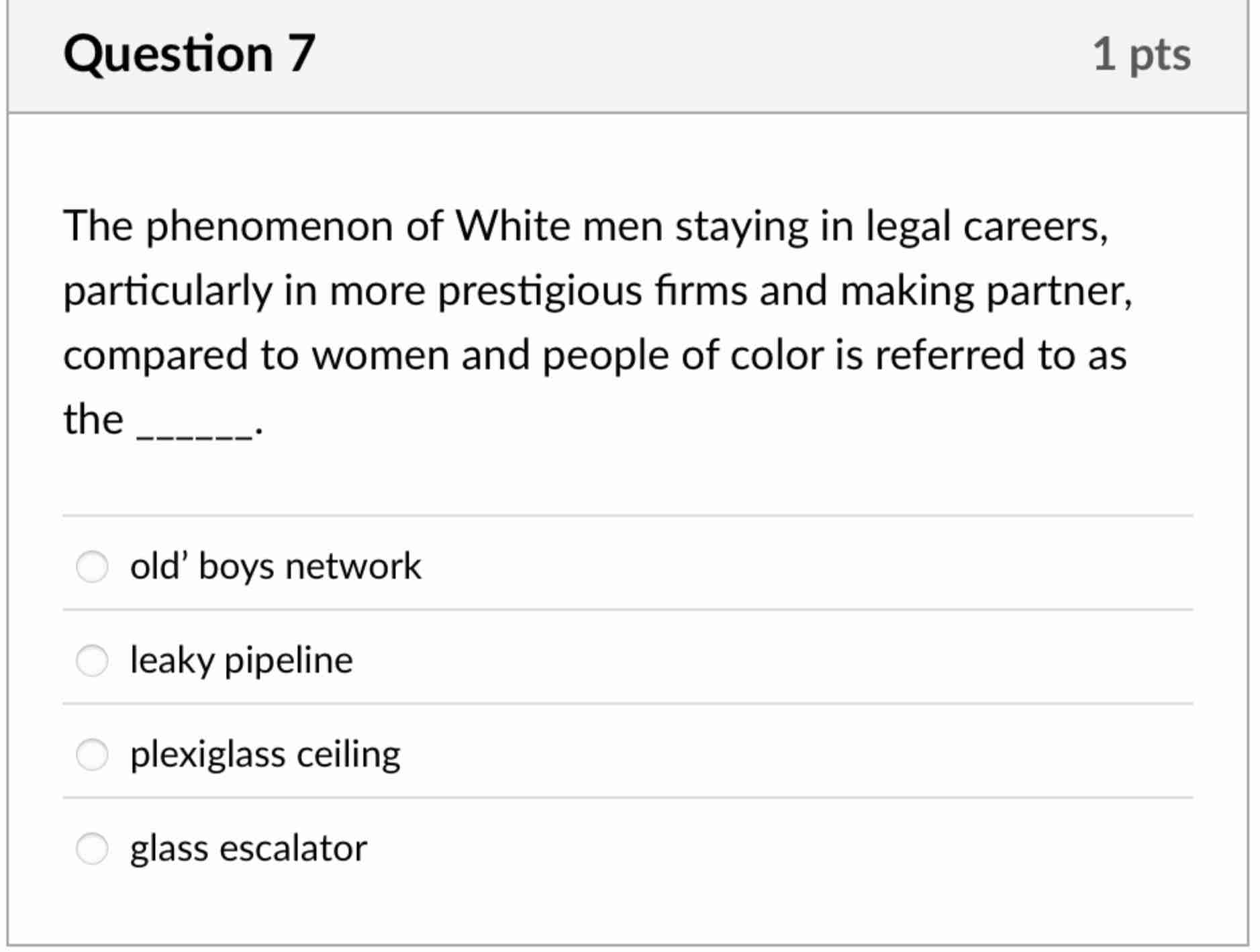 Solved Question 7The phenomenon of White men staying in | Chegg.com